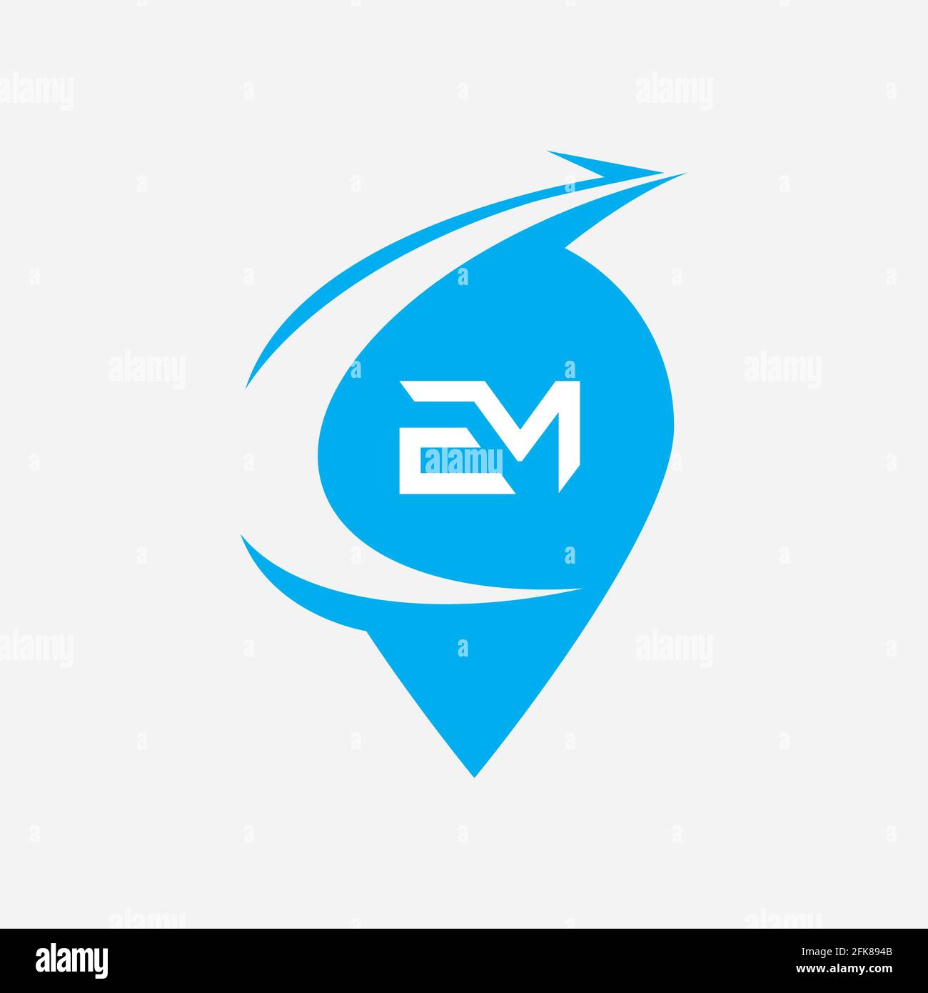 EM, ME Logo Design Template Vector Graphic Branding Element Stock Photo ...