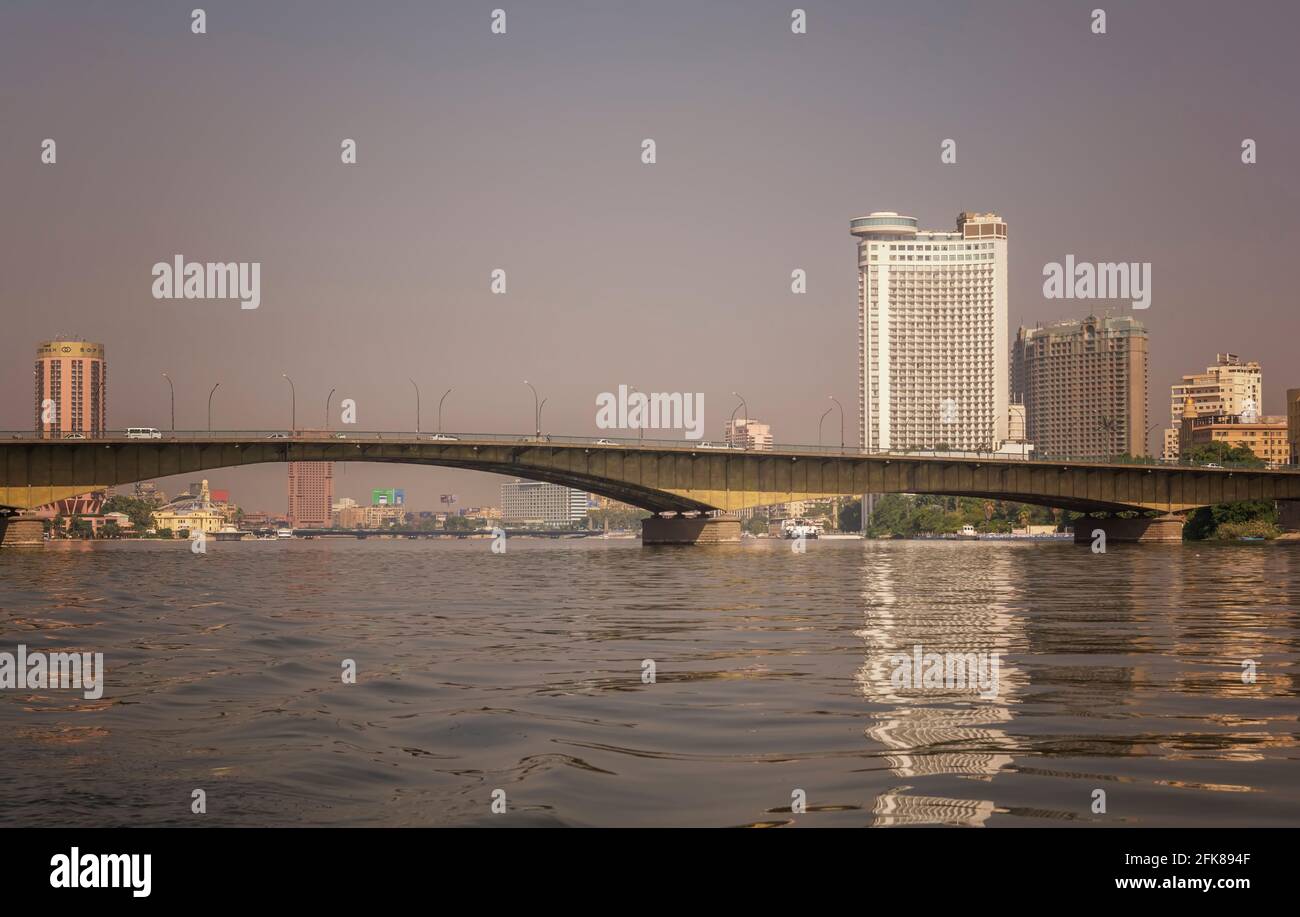 Cairo view from Nile river, Egypt Stock Photo - Alamy