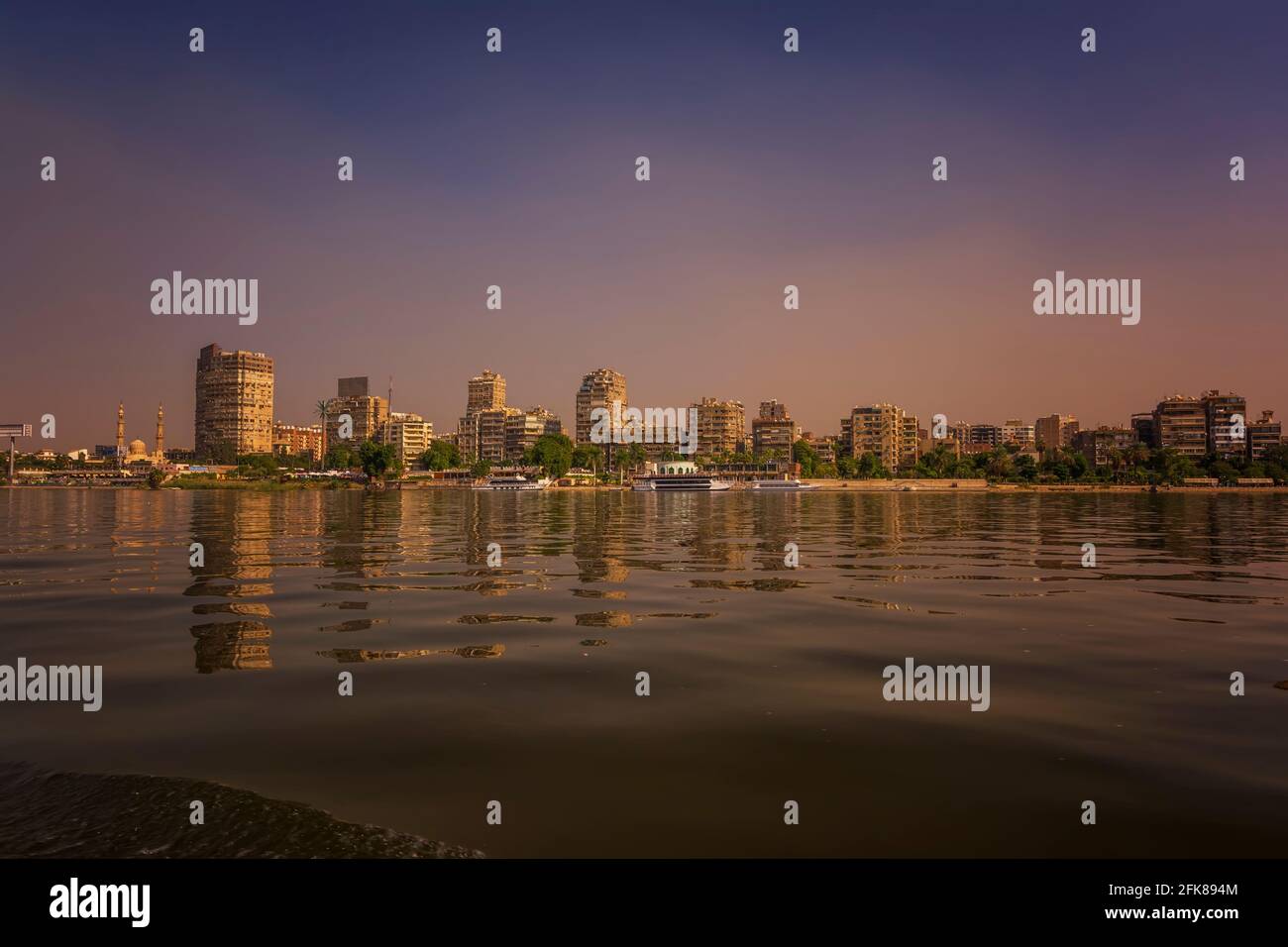 Cairo view from Nile river, Egypt Stock Photo - Alamy