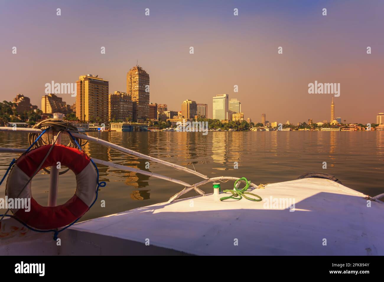 Cairo view from Nile river, Egypt Stock Photo - Alamy