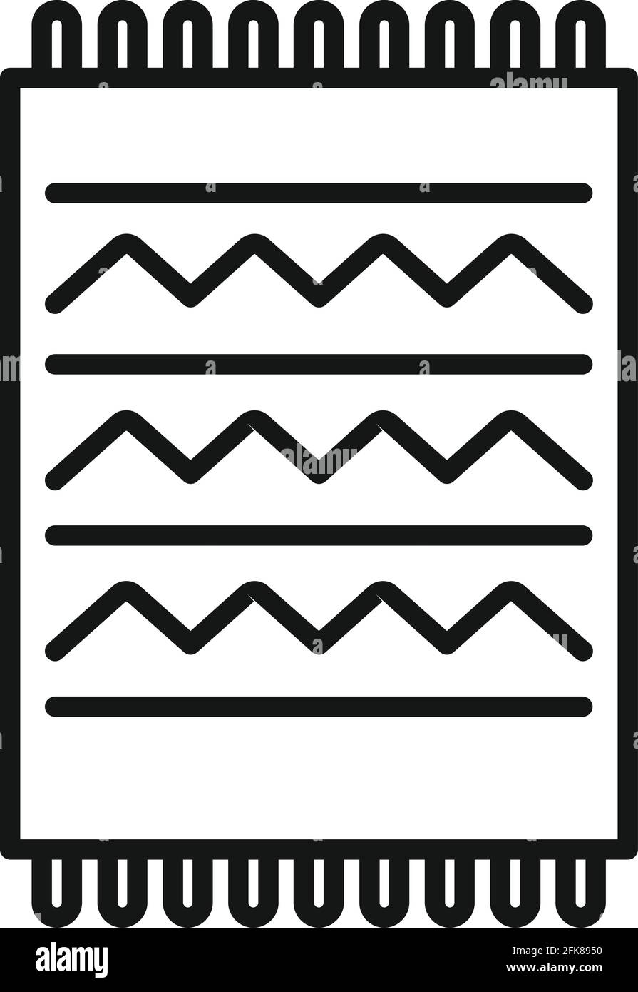 Carpet line icon home Black and White Stock Photos & Images - Alamy