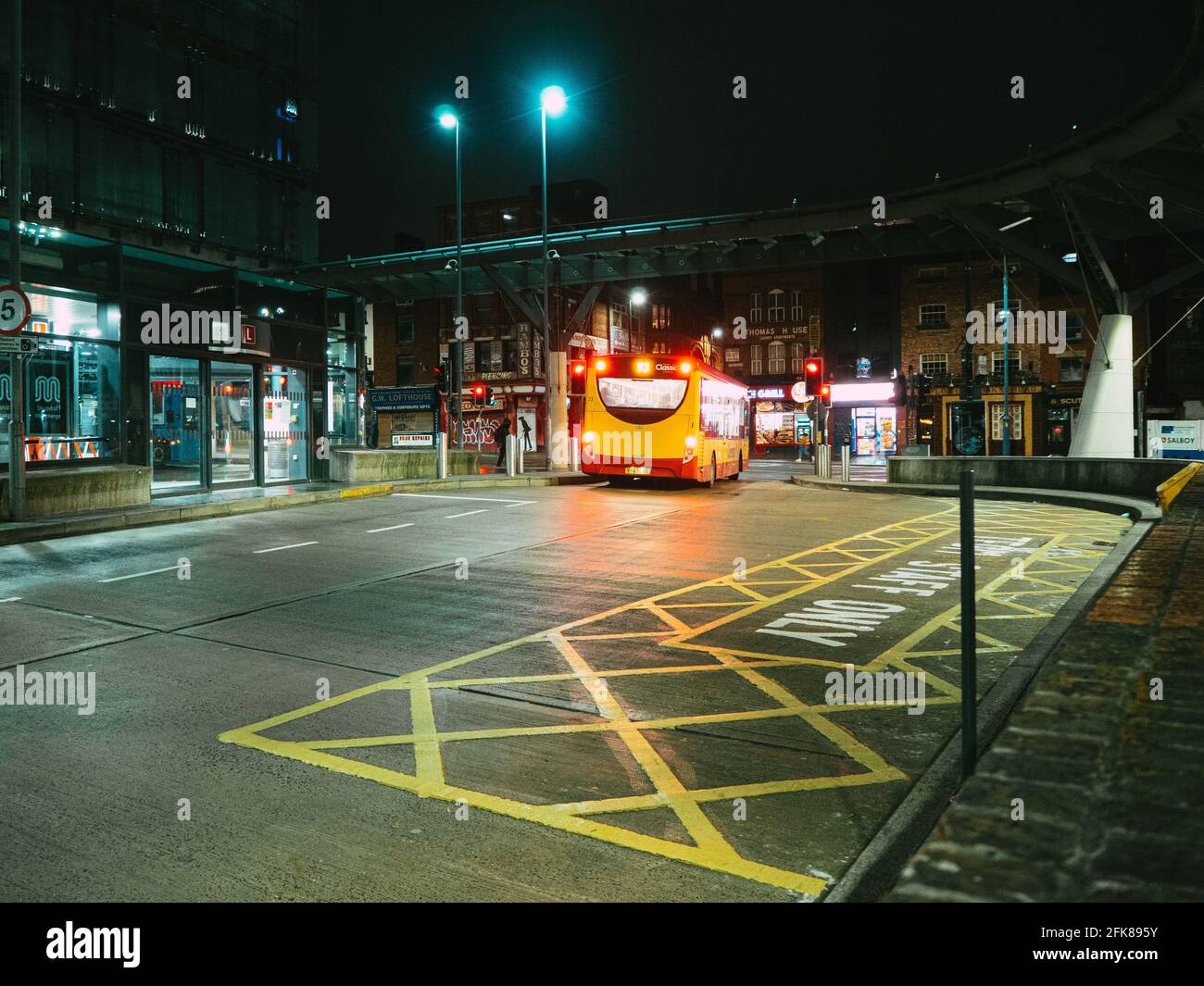 Manchester at night Stock Photo - Alamy