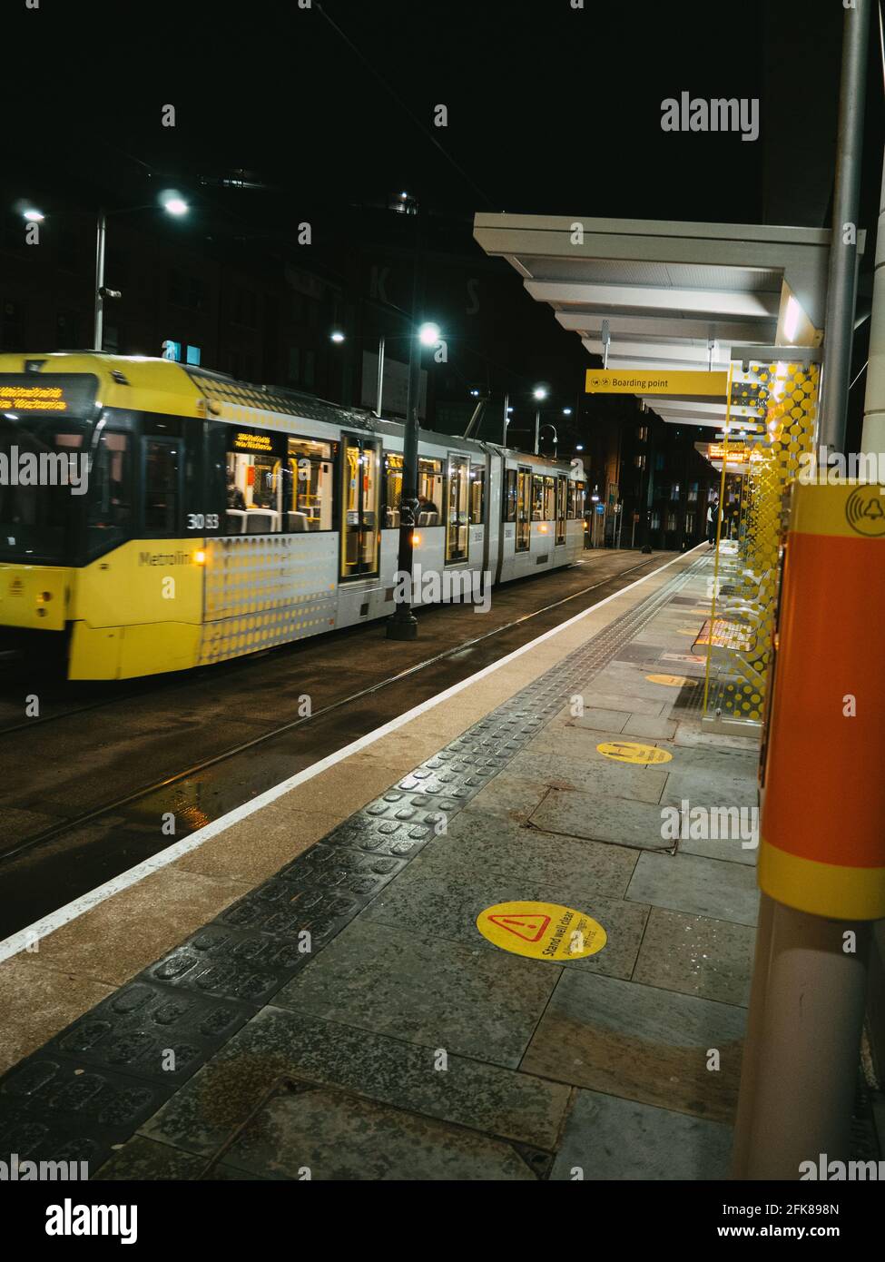 Empty tram by night hi-res stock photography and images - Alamy