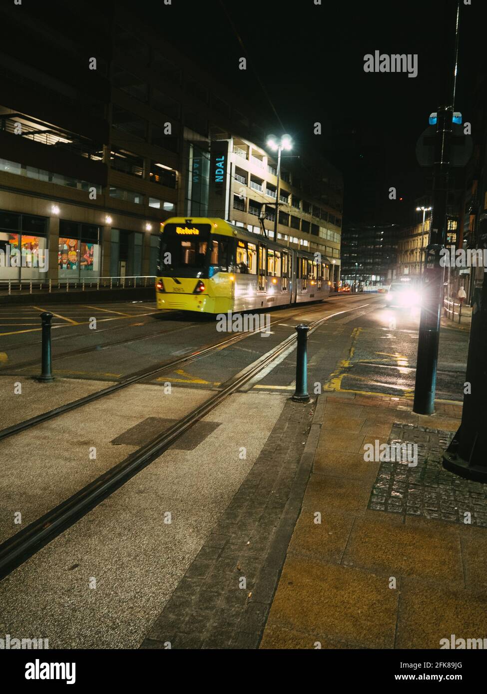 Manchester at night Stock Photo - Alamy