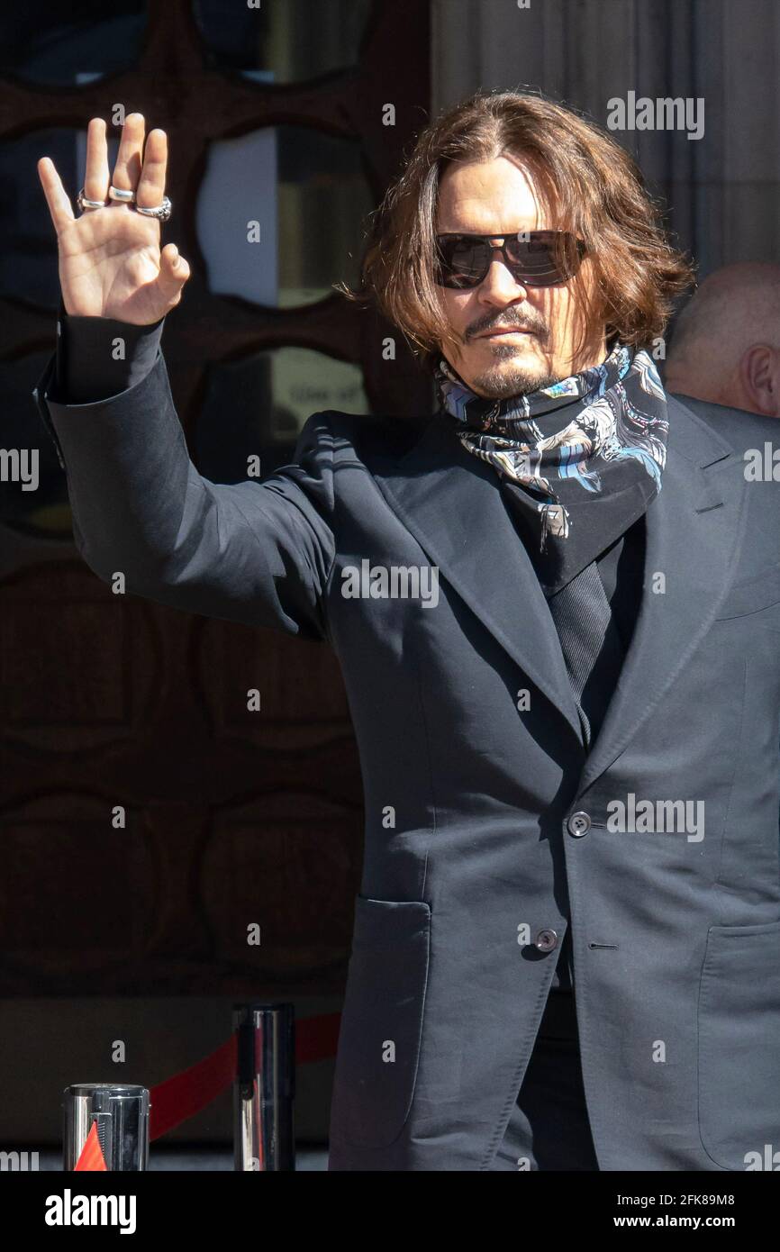 London - Britain - 20200720 Johnny Depp and Amber Heard attend the ...