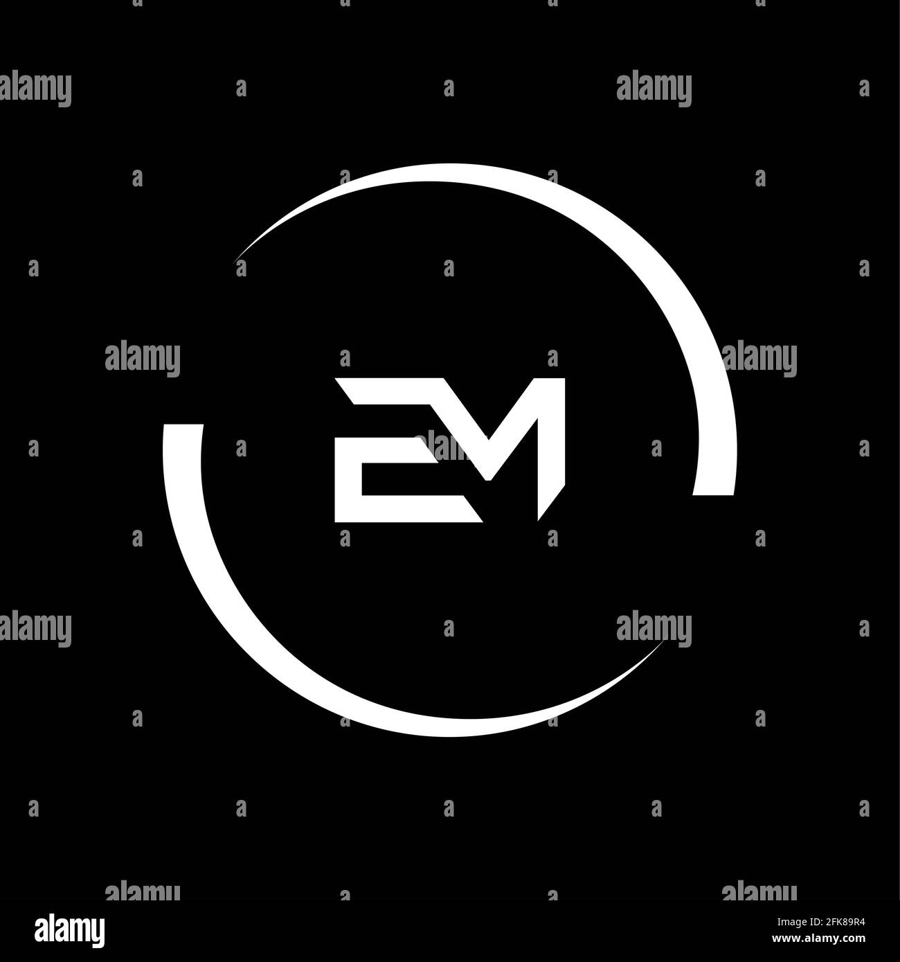 EM, ME Logo Design Template Vector Graphic Branding Element Stock Photo ...
