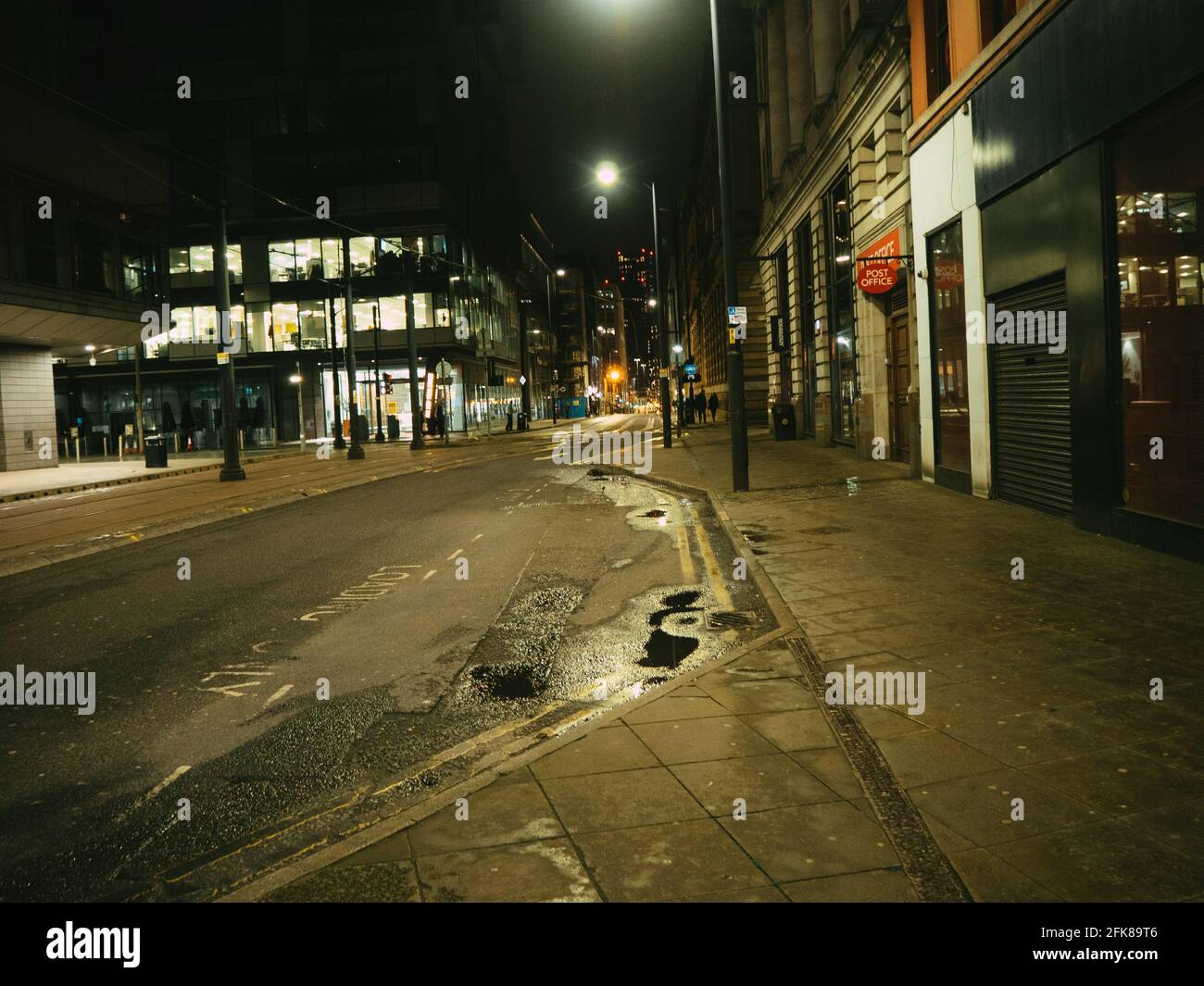 Manchester piccadilly night hi-res stock photography and images - Alamy