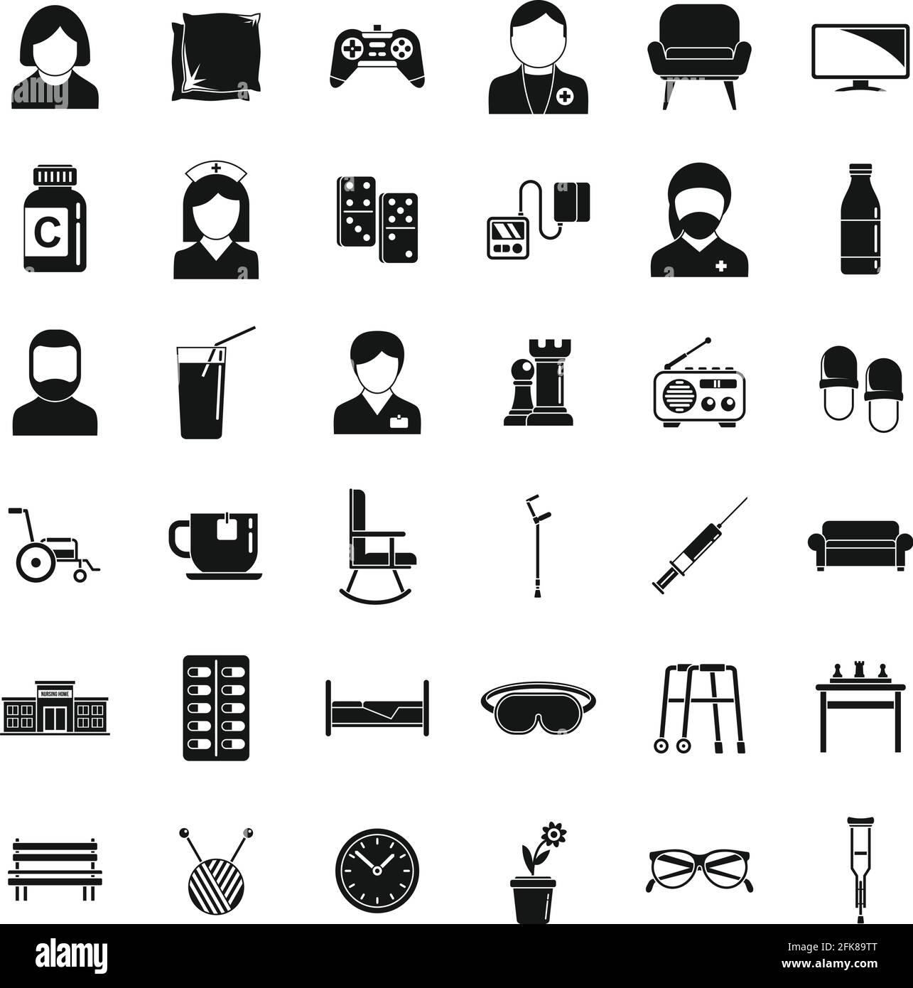 Care hospital dementia Stock Vector Images - Alamy