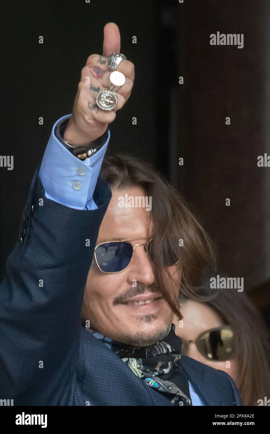 London - Britain - 20200724 Johnny Depp seen on the steps of The Royal ...