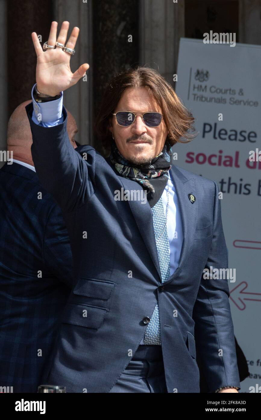 London - Britain - 20200724 Johnny Depp seen on the steps of The Royal ...