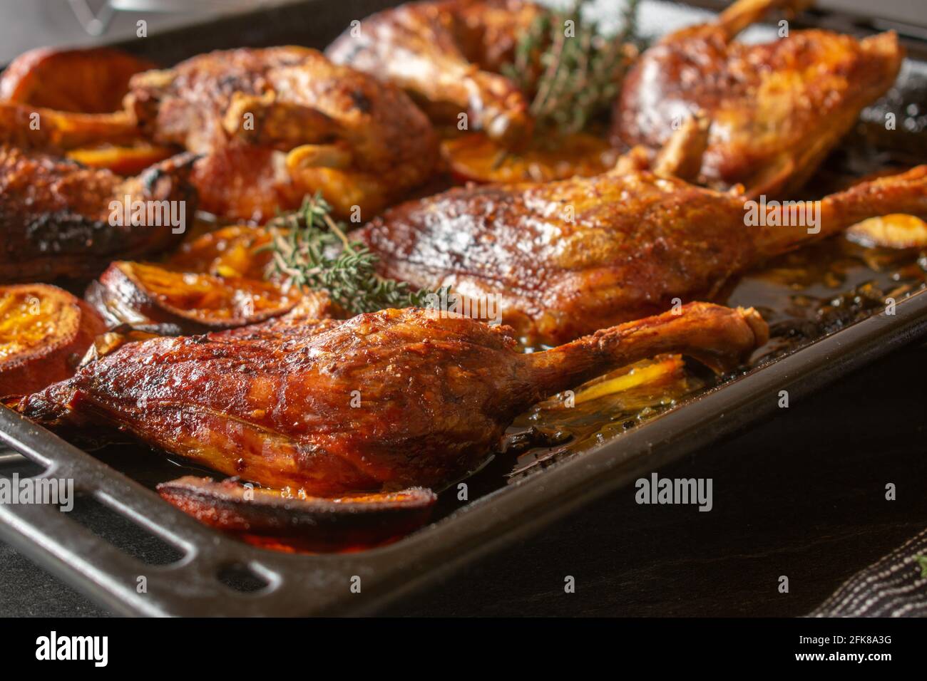 mediterranean roasted duck legs with a delicious orange, honey, thyme ...