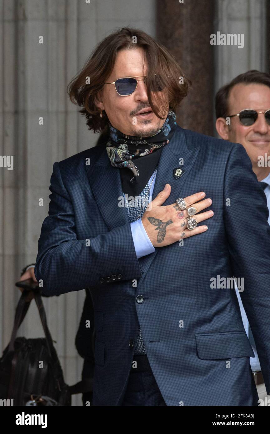 London - Britain - 20200724 Johnny Depp seen on the steps of The Royal ...