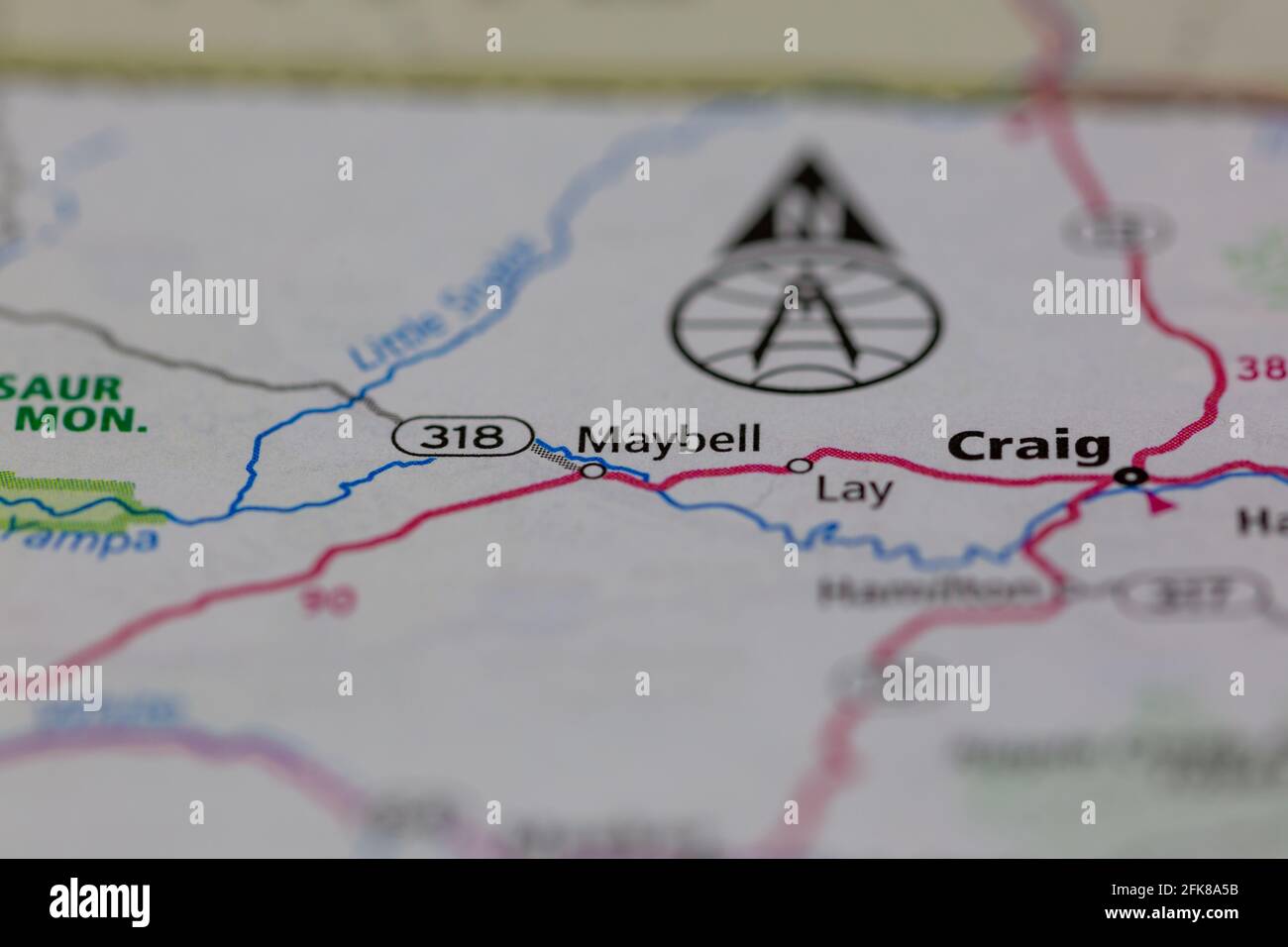 Maybell map hi-res stock photography and images - Alamy