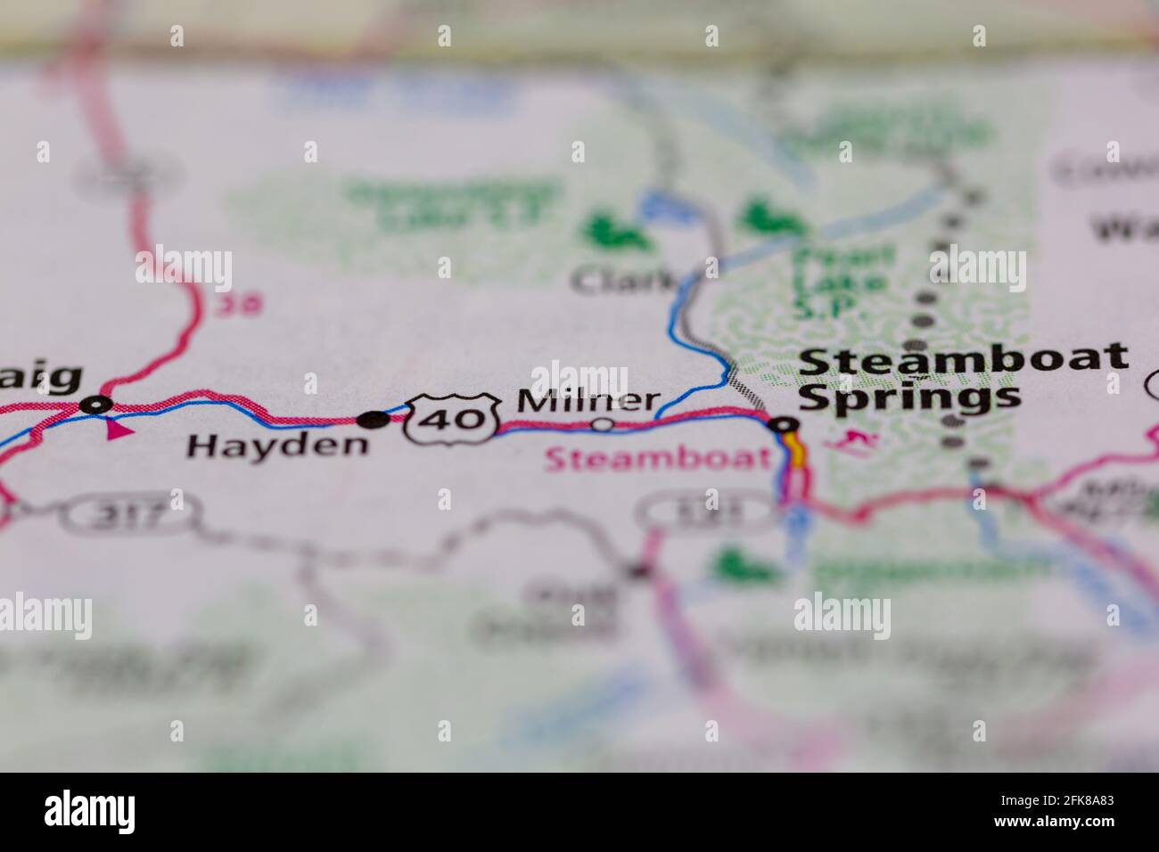 Milner colorado map hi-res stock photography and images - Alamy