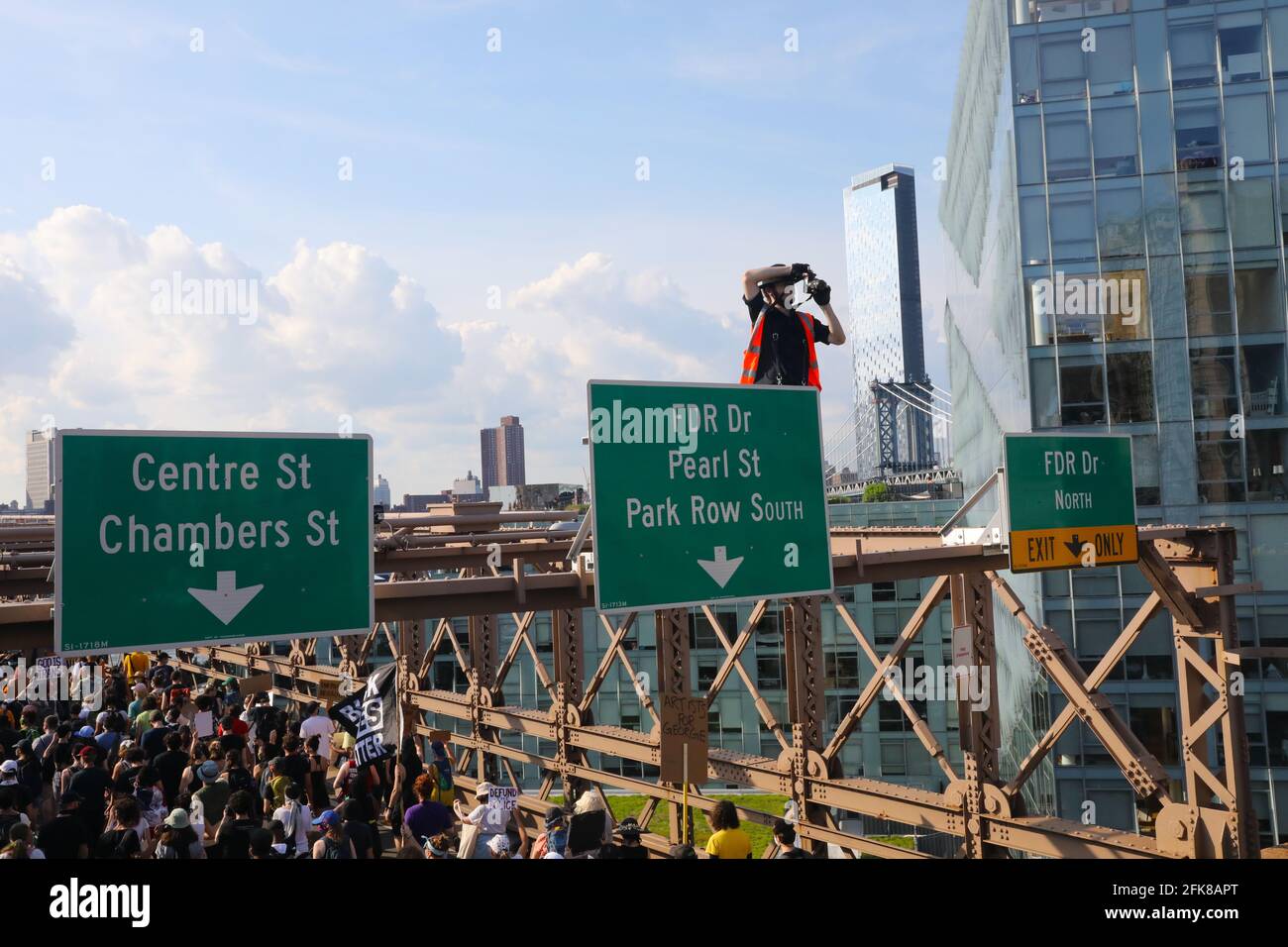 New York - NY - 20200726 - BLM Activist Hawk Newsome pictured with a ...