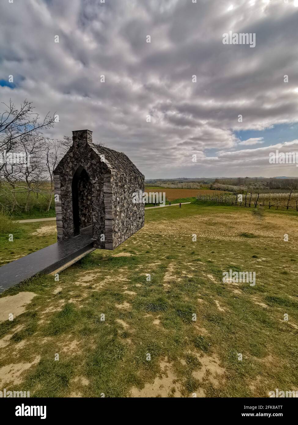 Helsheaven floating chapel in Helshoven, Haspengouw area Belgium, made ...