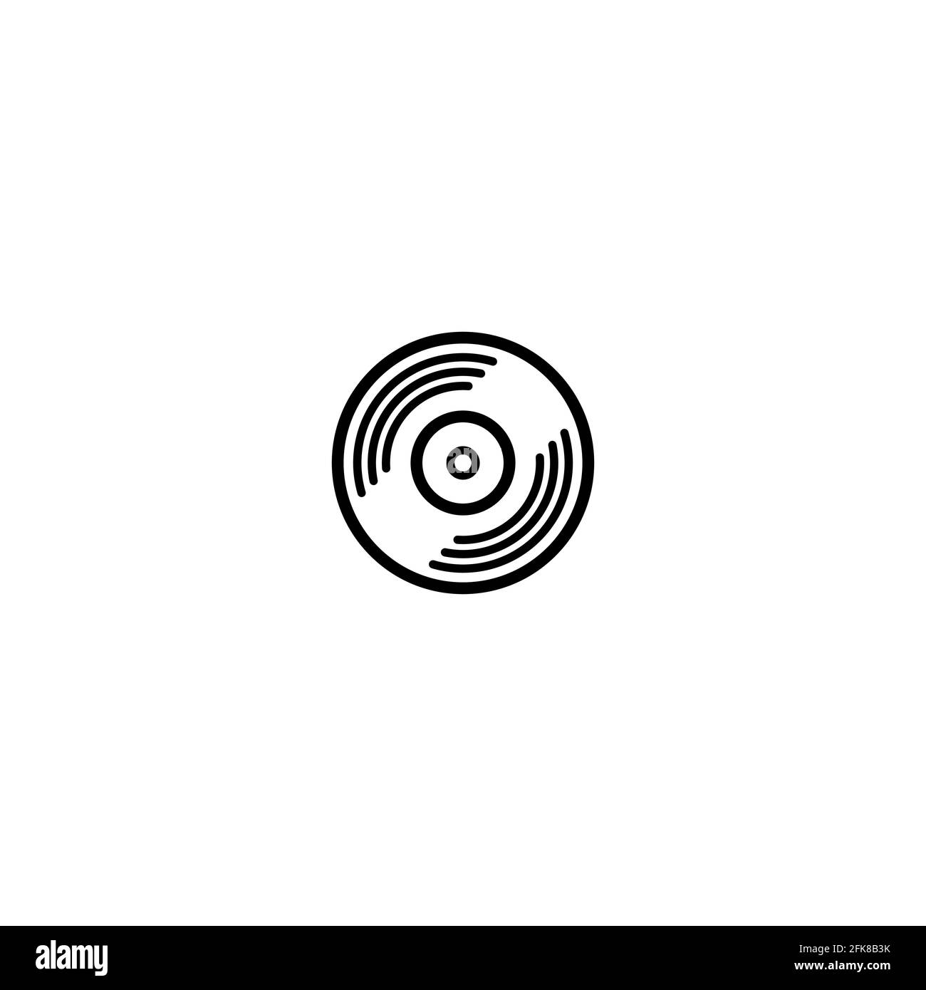 Black vinyl disc icon. Turntable sign Isolated on white background ...