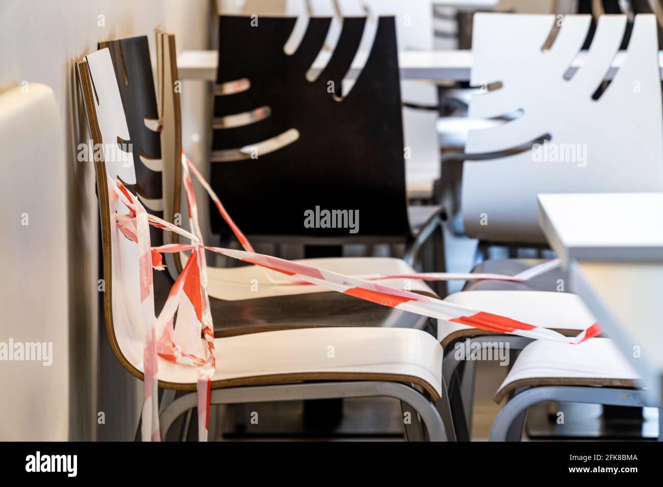 Restaurant lounge chairs not available to ensure safe distance between ...