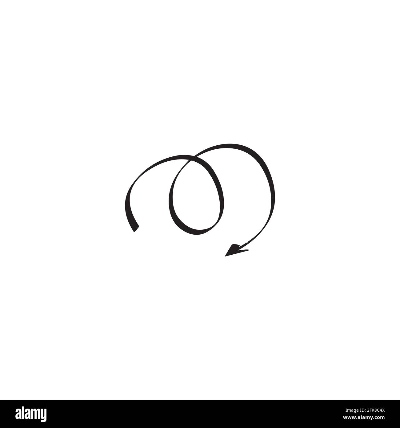 Arrow icon in a trendy flat style, isolated on a white background ...