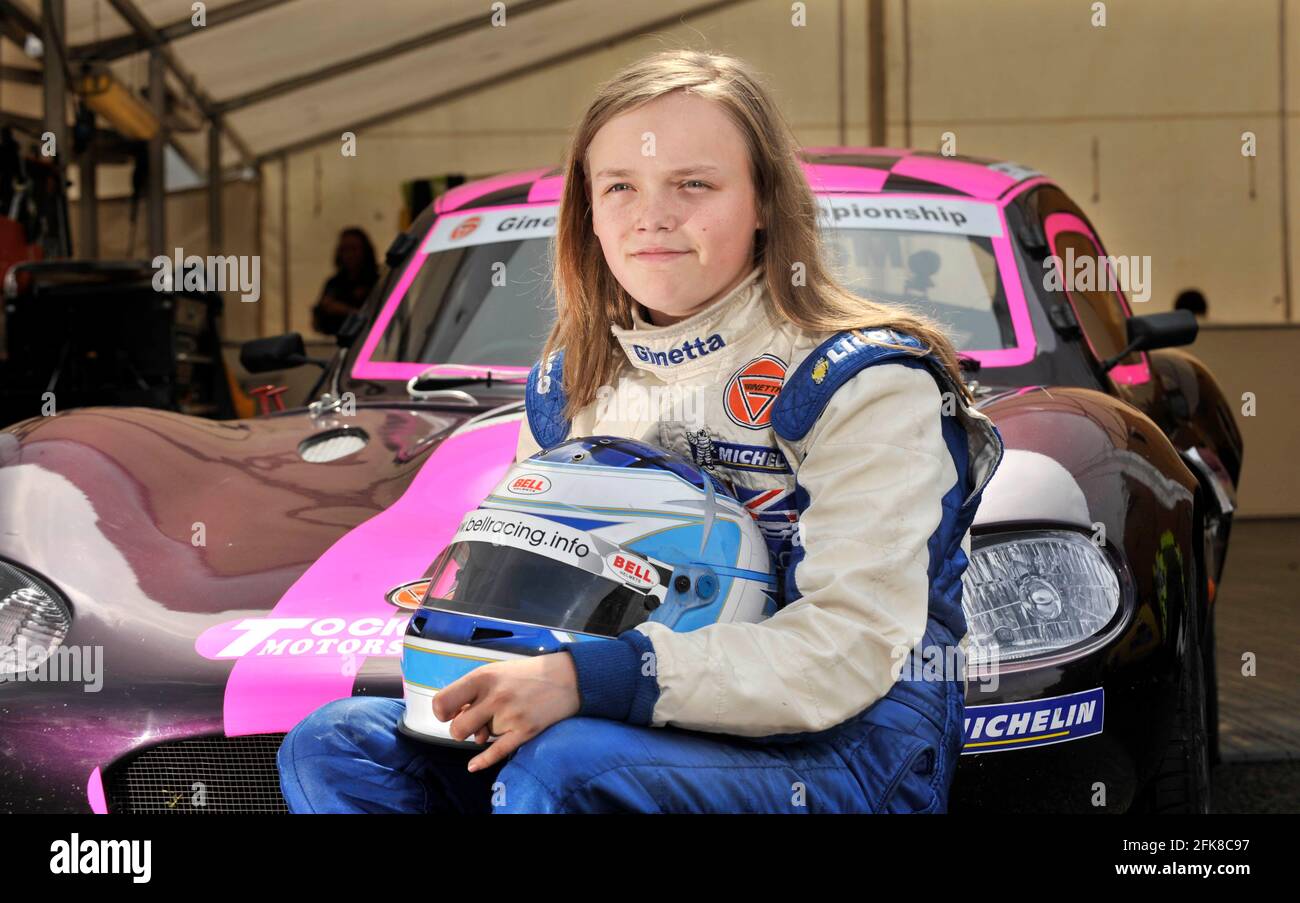 SARAH MOORE age 15 with her car at Donington Park 15/5/09. PICTURE ...