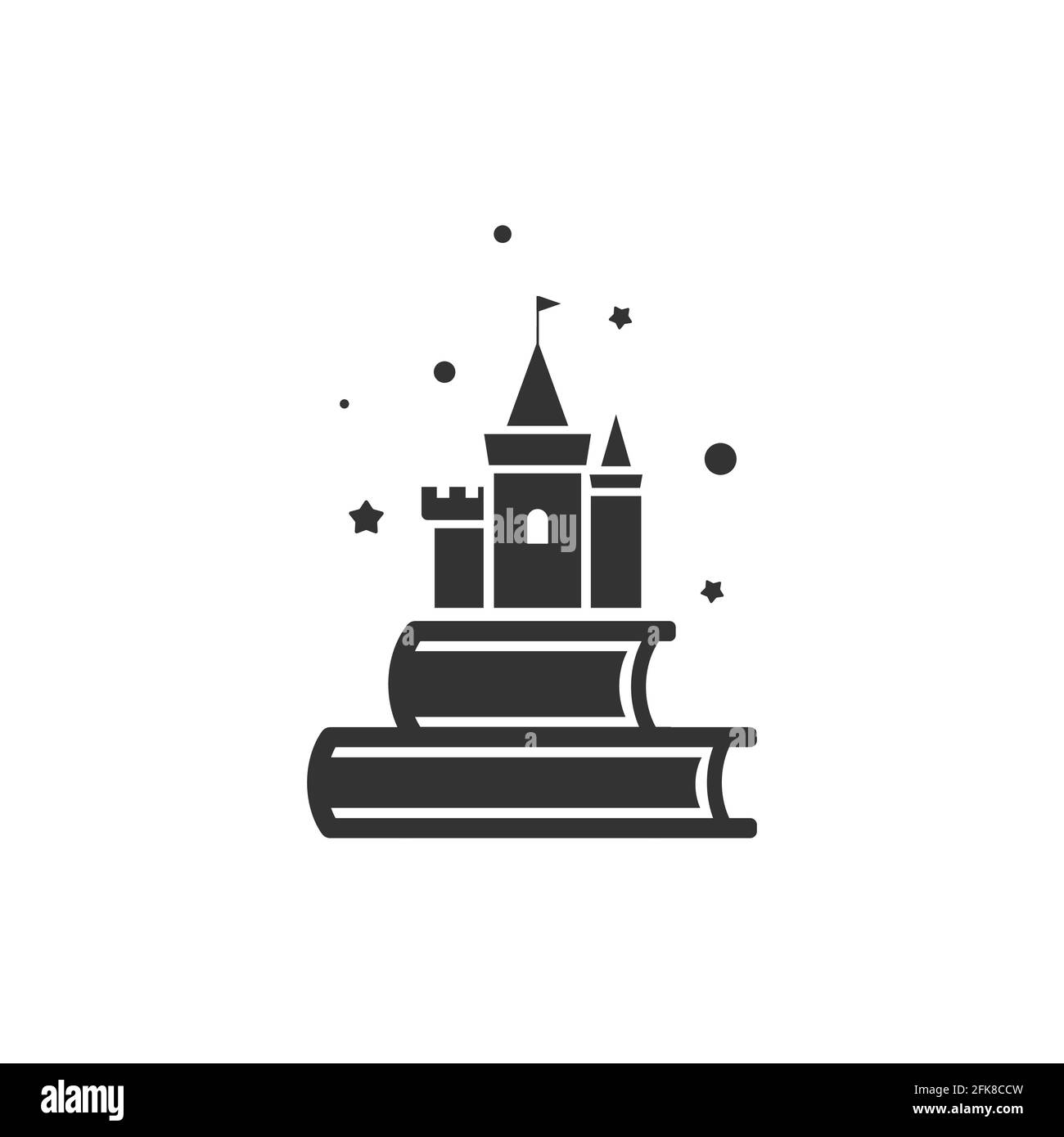 Book castle logo hi-res stock photography and images - Alamy