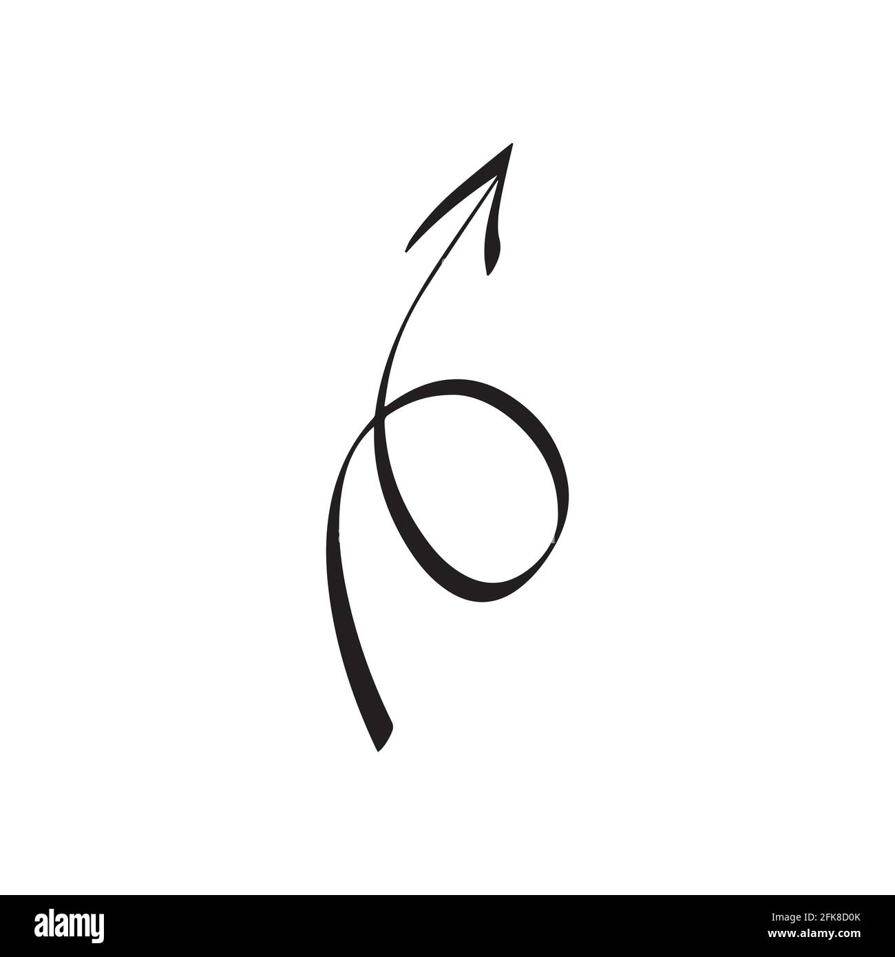 Arrow icon in a trendy flat style, isolated on a white background. Arrow symbol for your website ...