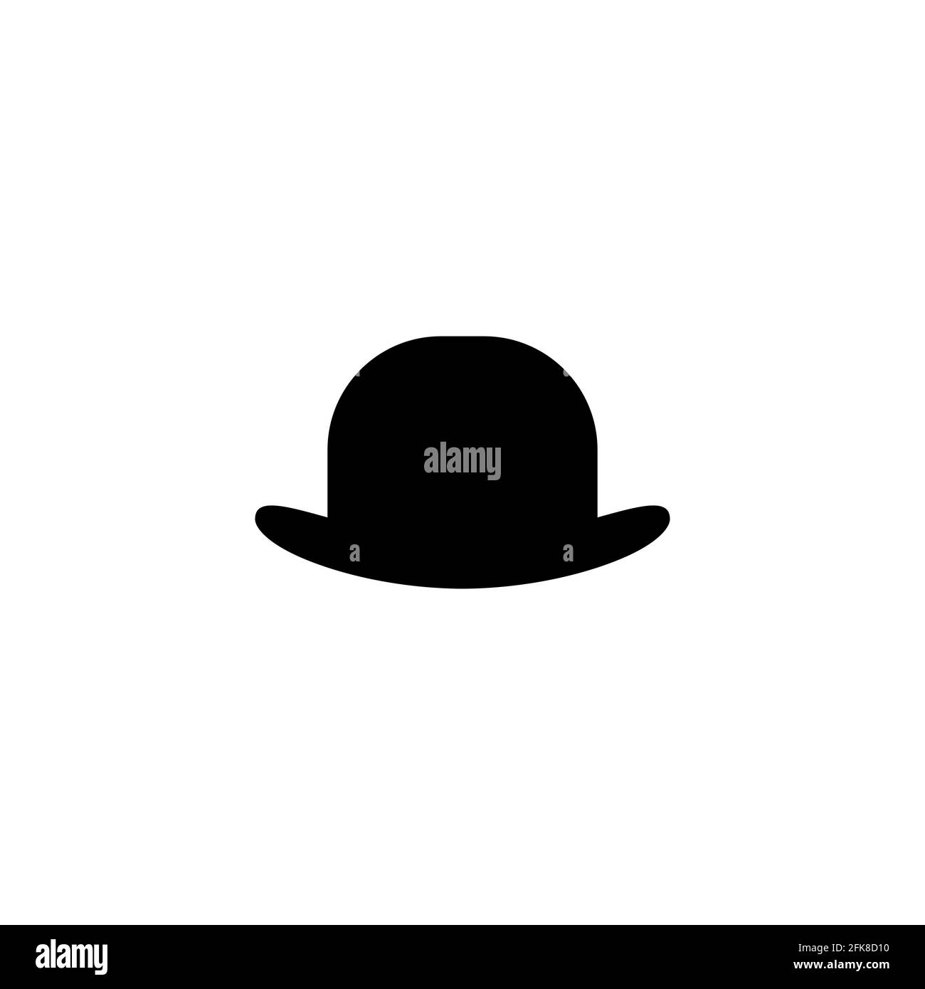 bowler hat icon isolated on white background. Gentleman retro symbol ...