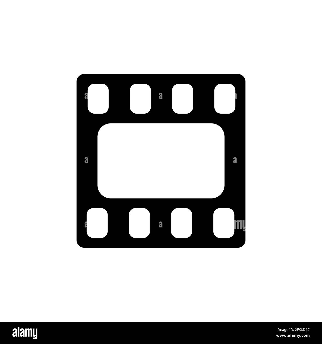 Video icon. Movie frame. Film or Media icon flat. Black pictogram ...