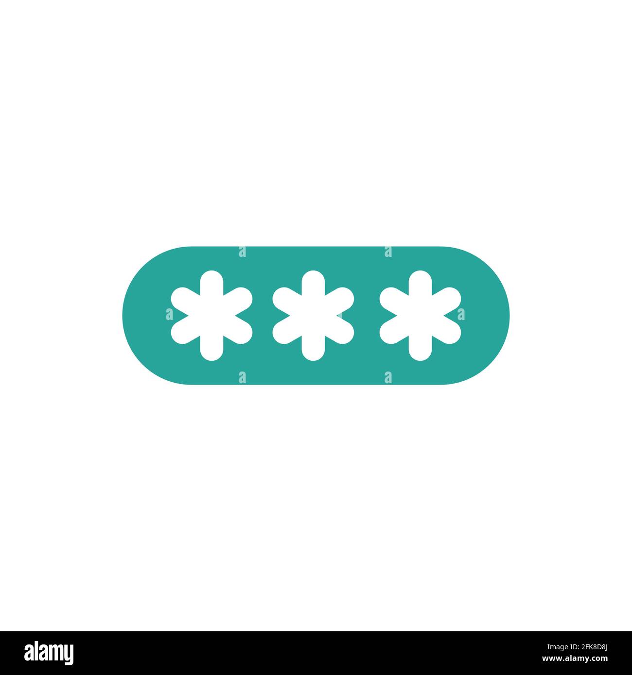 three blue asterisks footnote icon. Password, parol sign. Flat icon of ...