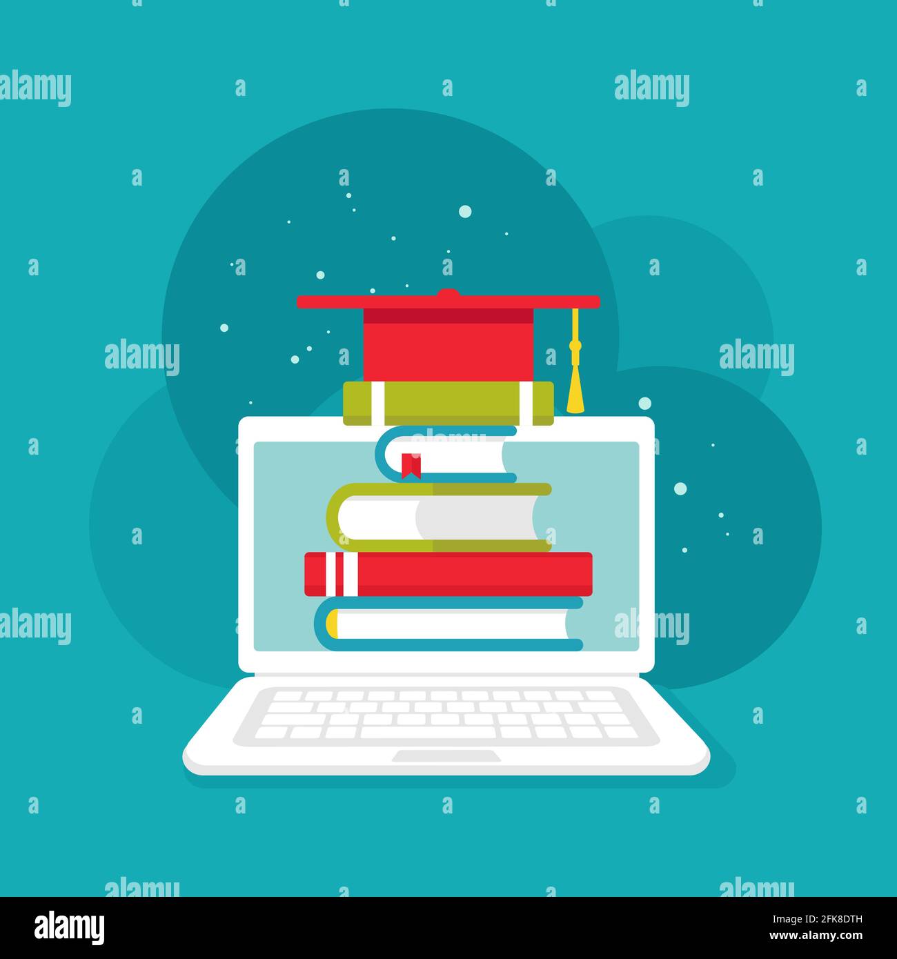 Silhouette laptop stack books hi-res stock photography and images - Alamy