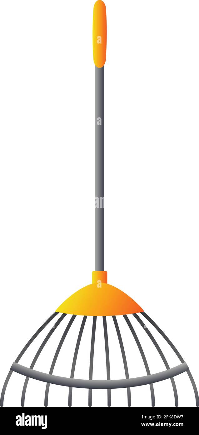 Garden leaf rake icon, cartoon style Stock Vector Image & Art - Alamy