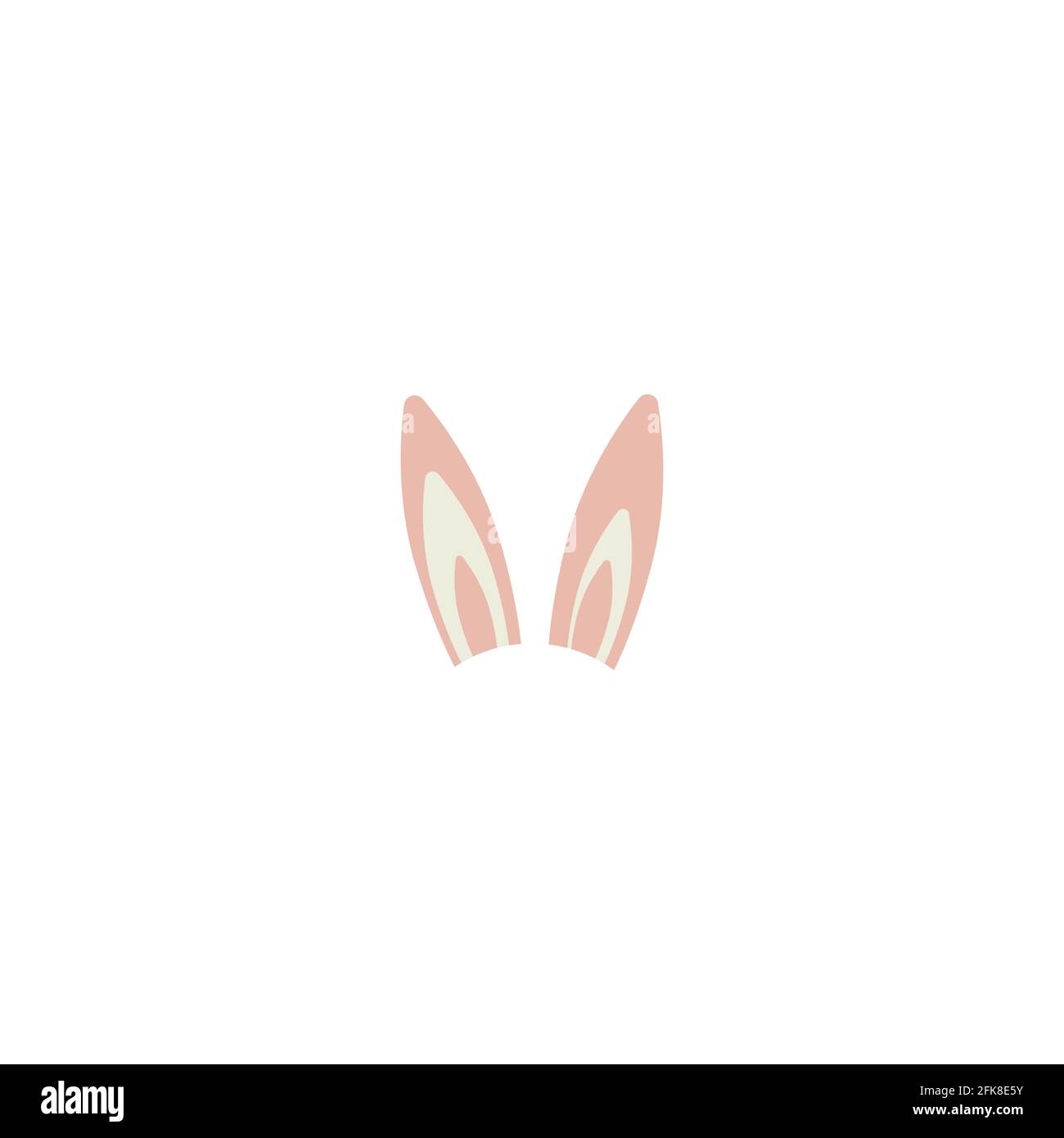 Easter bunny ears mask. spring bunny ears hat on a white background ...