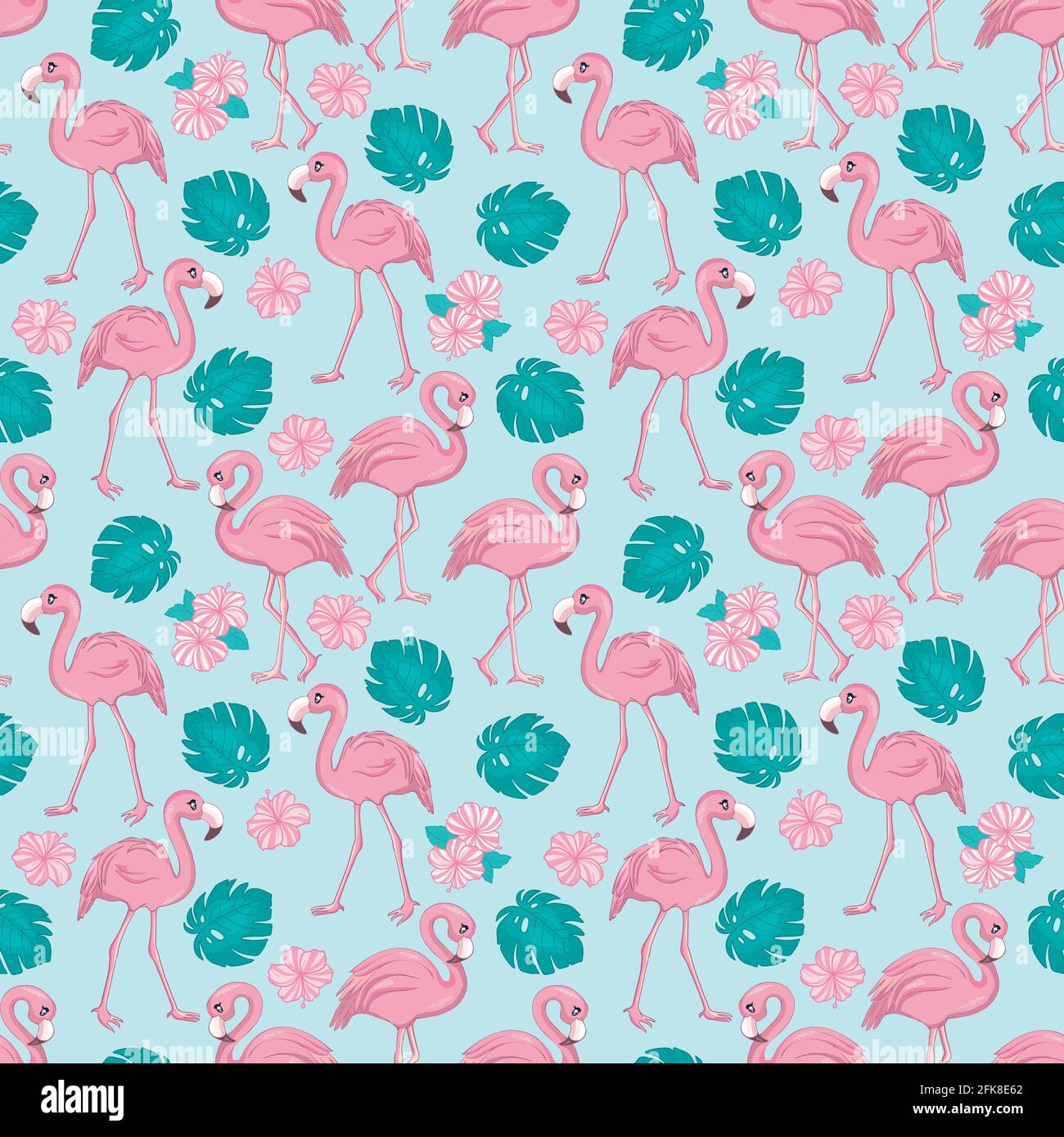 Flamingo Pattern Fabric