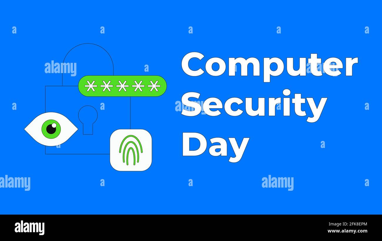 Computer Security Day illustration Stock Vector Image & Art - Alamy