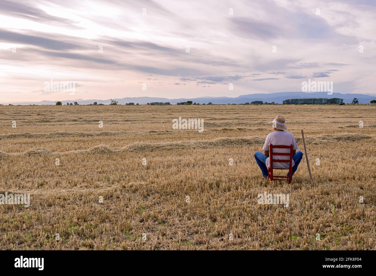 Farmer sitting chair hi-res stock photography and images - Alamy