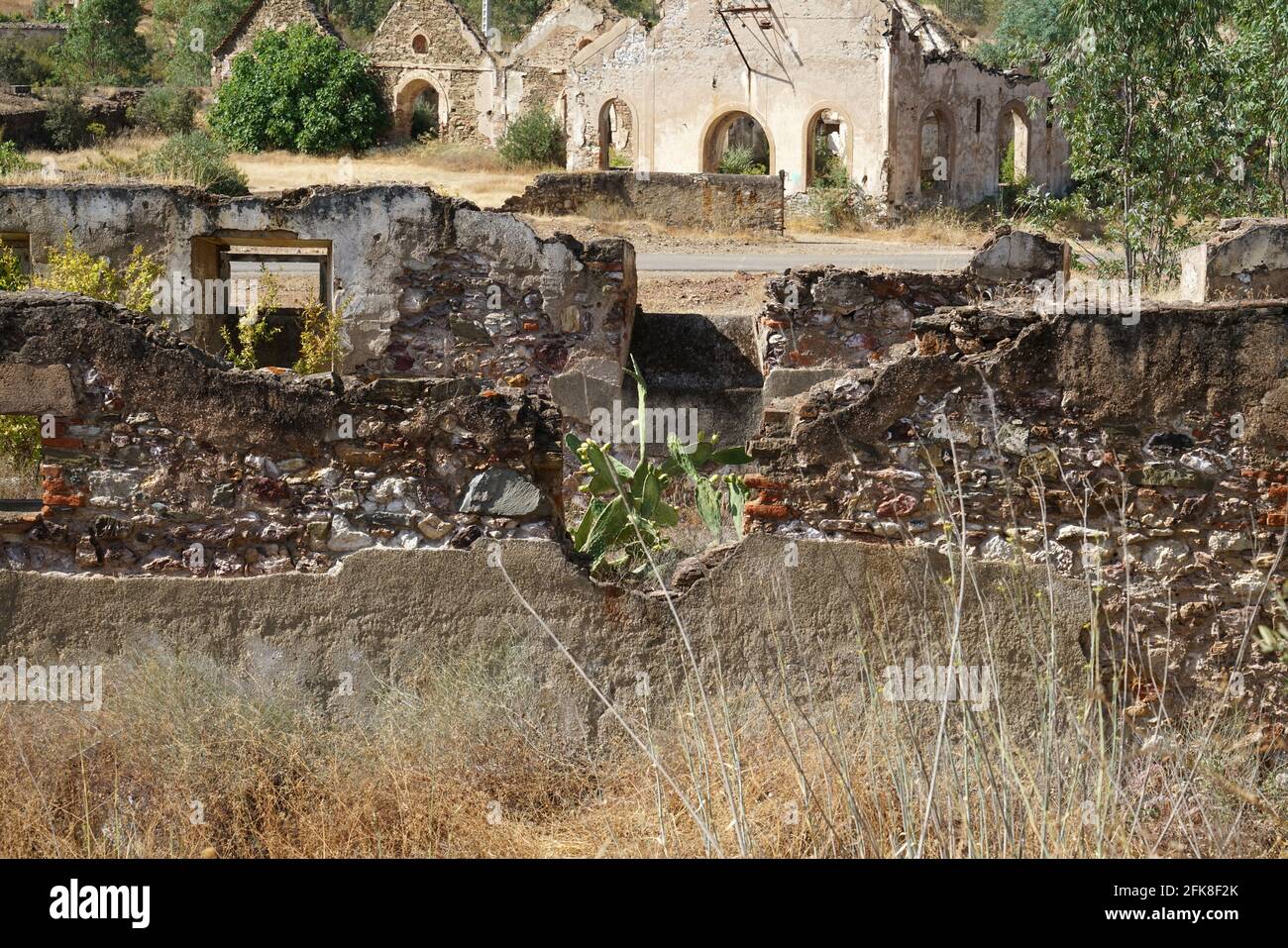 Old abandoned copper mine in Portugal during daylight Stock Photo - Alamy