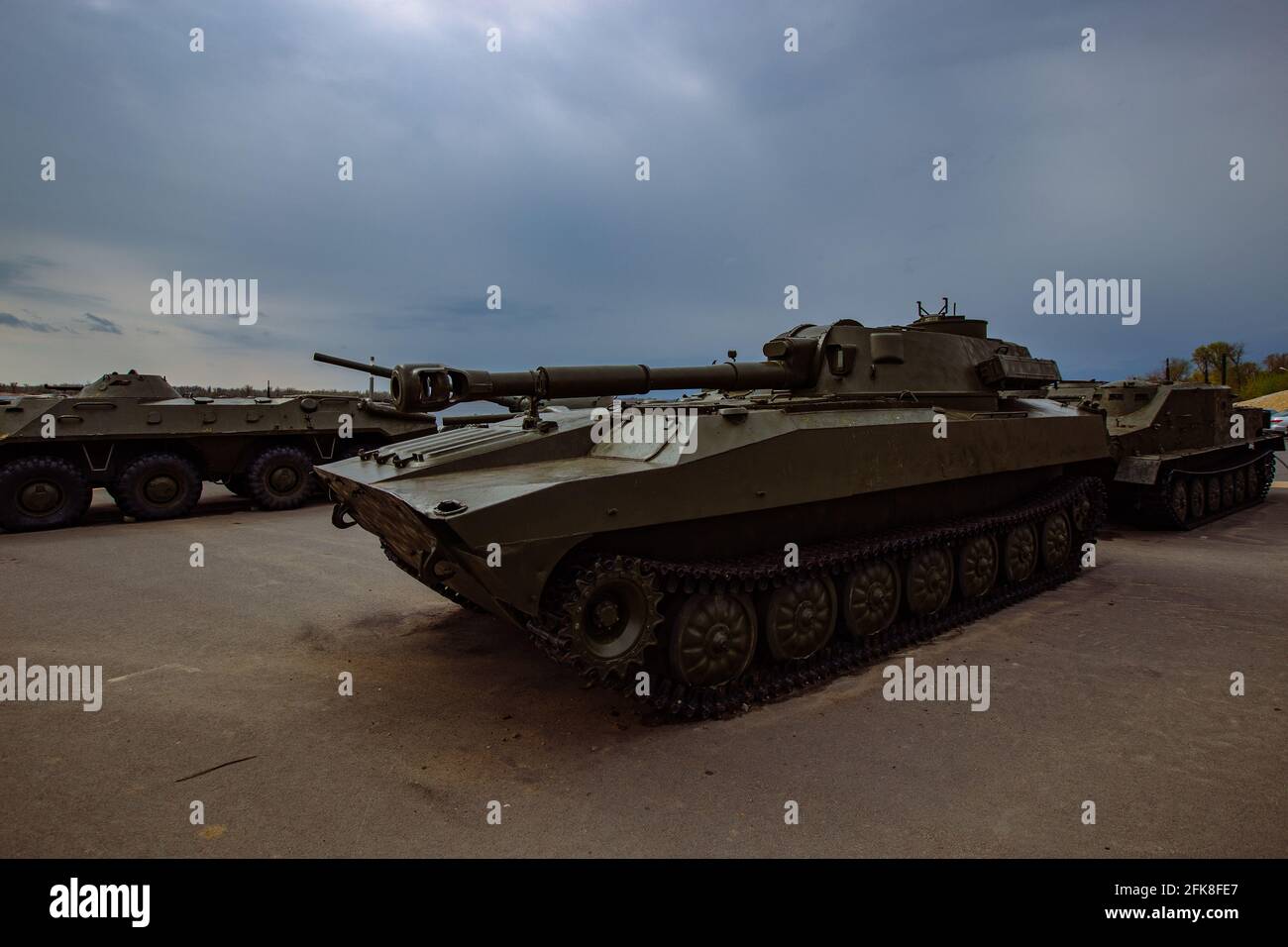 Tanks and armored machines on the road Stock Photo - Alamy
