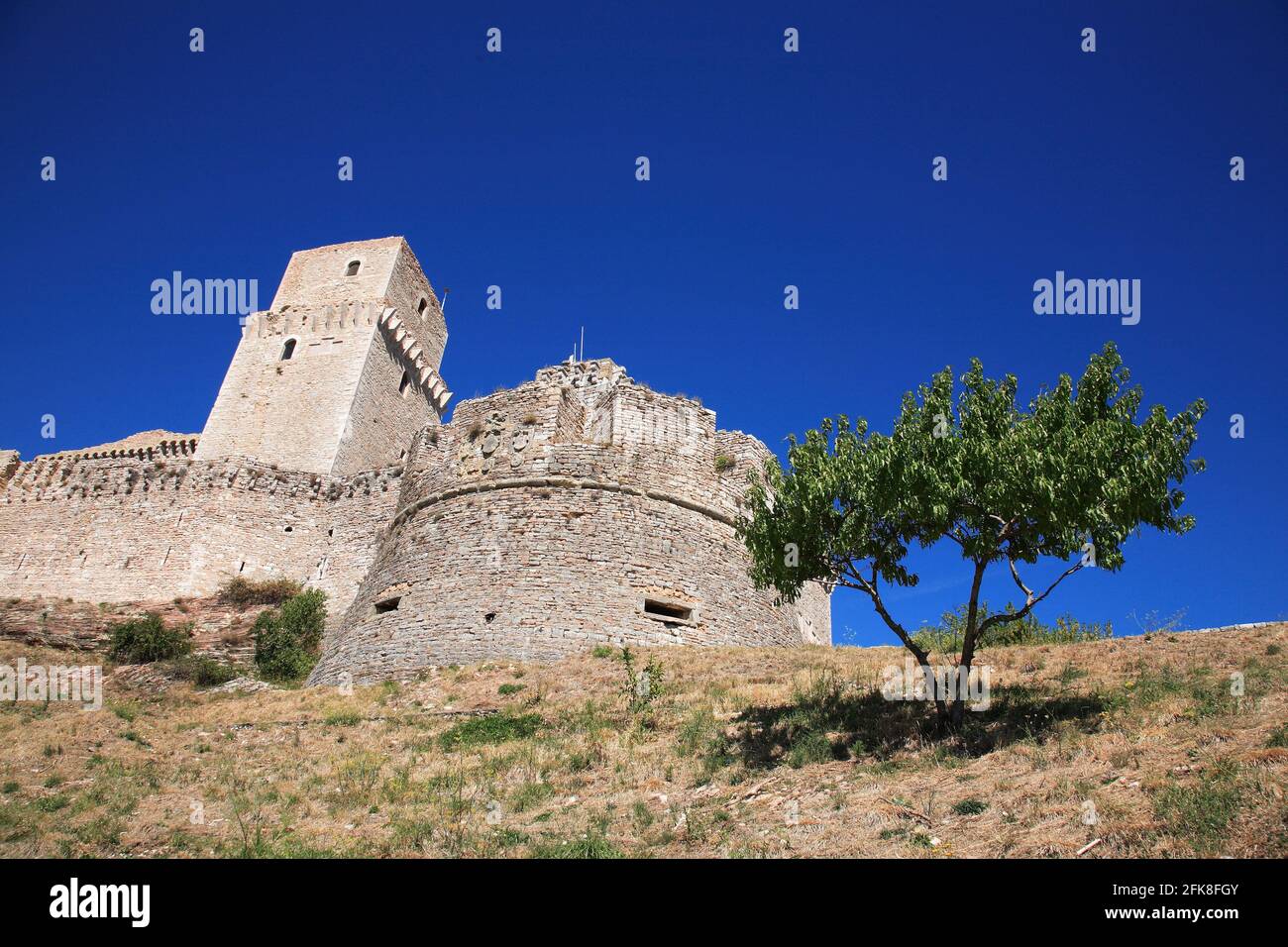 Burg Rocca Maggiore in Assisi, Umbrien, Italien / castle of Rocca ...