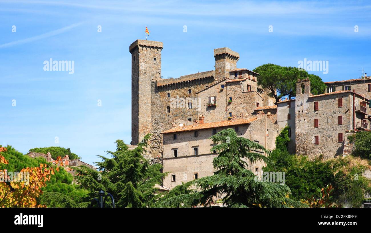 Rocca Monaldeschi della Cervara, Burg von Bolsena, Latium, Italien ...