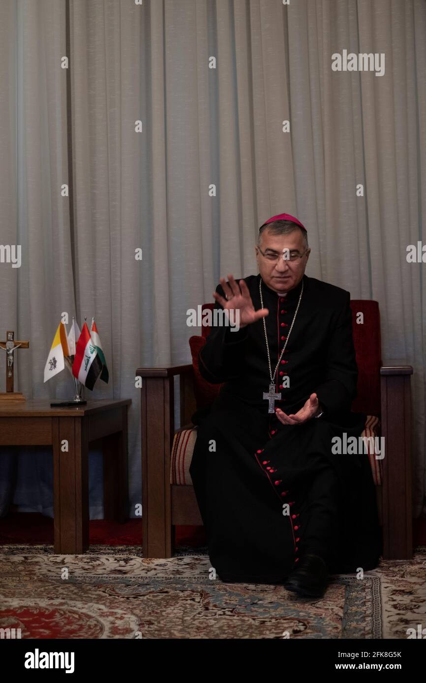 The Archbishop of the Chaldean Church of Erbil, Bashar Matti Warda ...