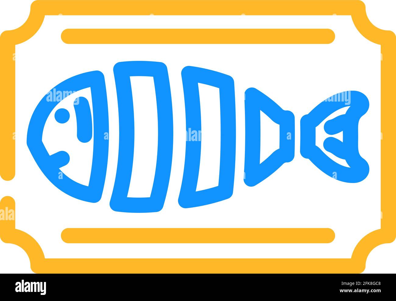 cut fish color icon vector illustration Stock Vector Image & Art - Alamy