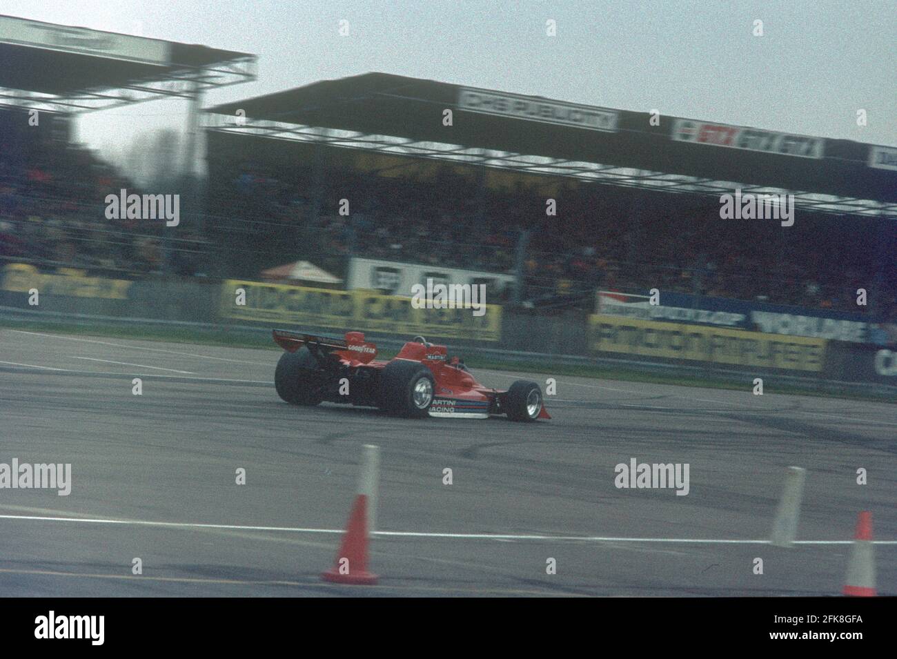 Brazilian Carlos Pace in the Brabham BT45 F1 car during practice for ...