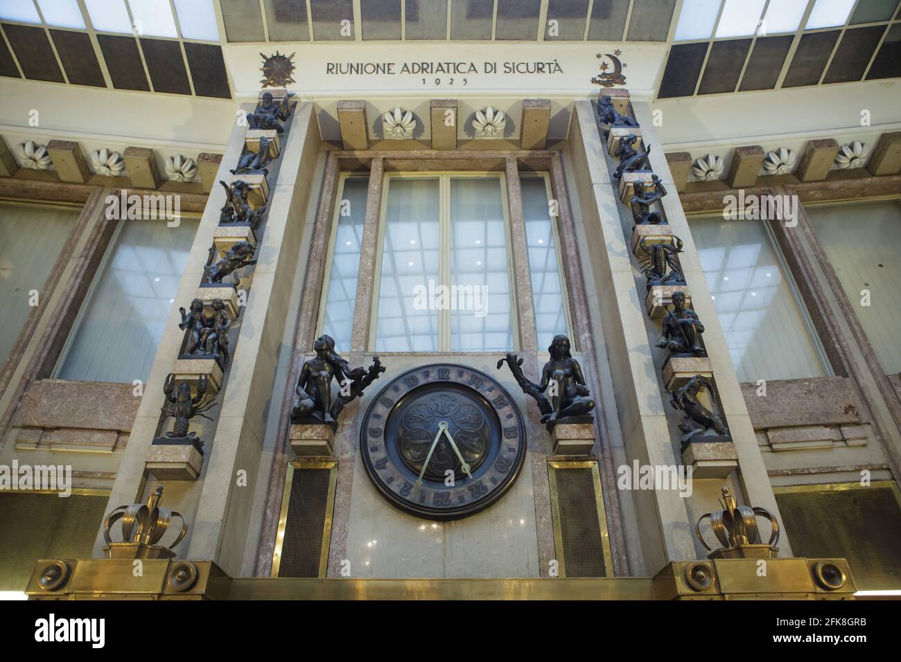 Bronze clock designed by Czech modernist sculptor Bohumil Kafka (1925 ...