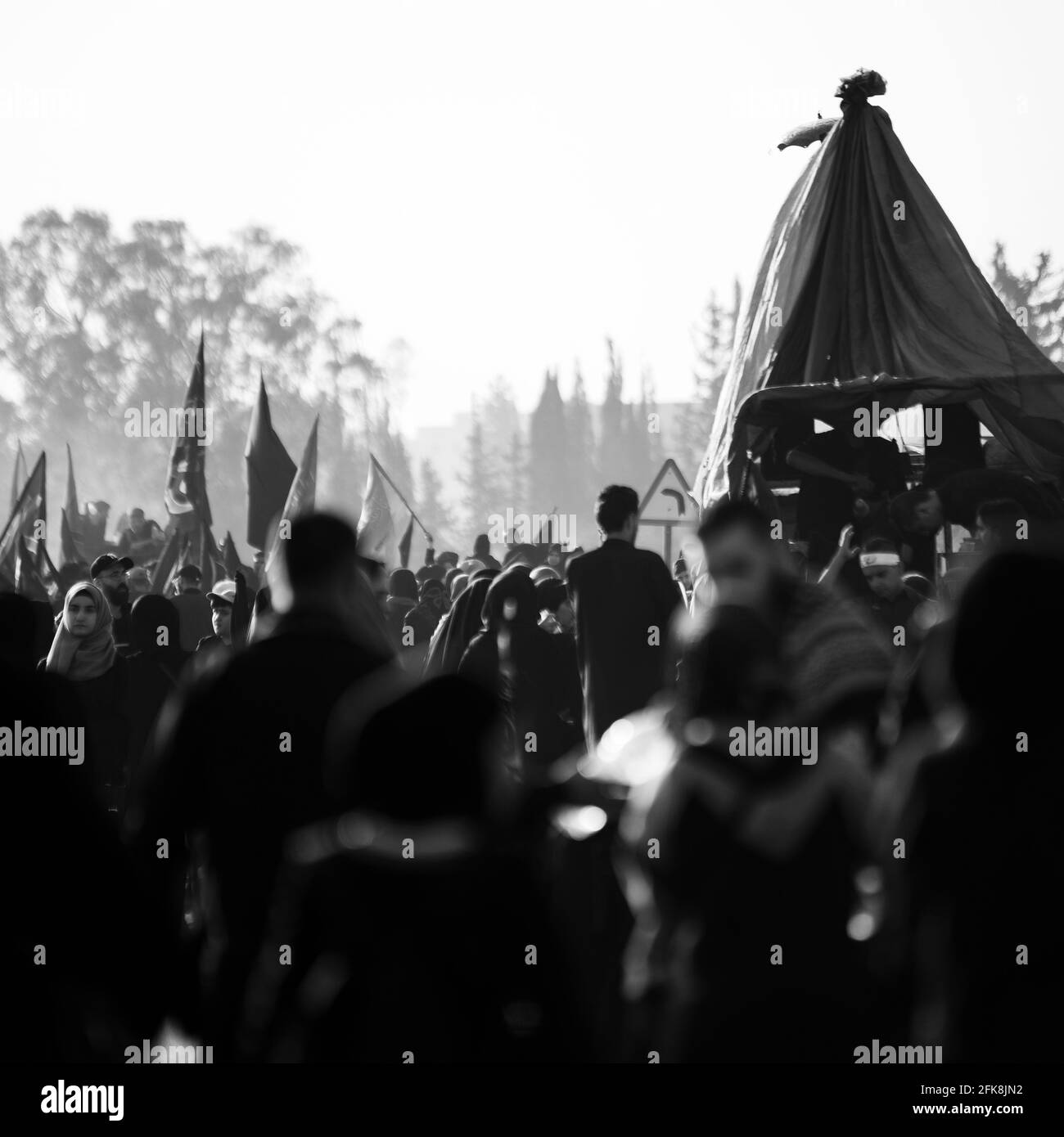 Photos show the ceremony of Hussein death in Damascus 2020 Stock Photo ...