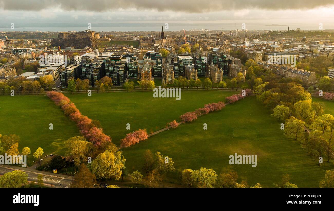 The meadows edinburgh drone hi-res stock photography and images - Alamy