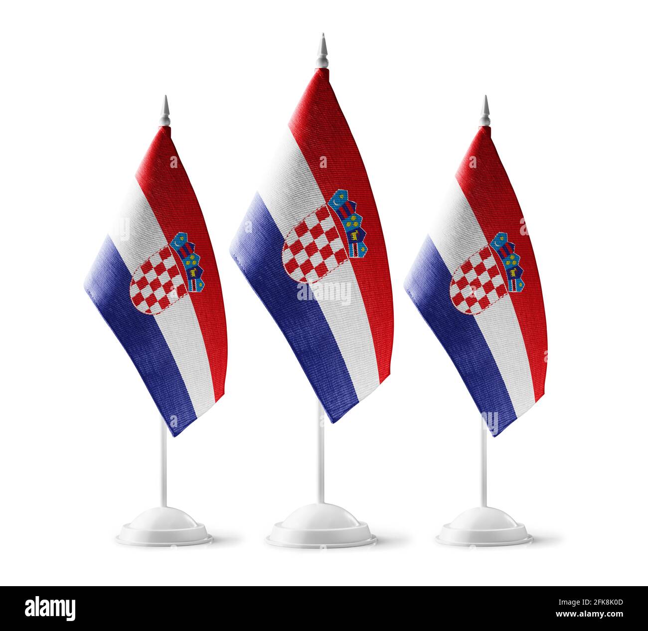 Small national flags of the Croatia on a white background Stock Photo ...