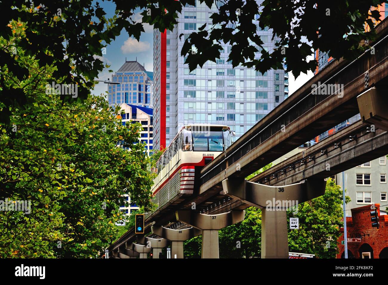 A monorail train, Seattle, Washington, USA Stock Photo - Alamy