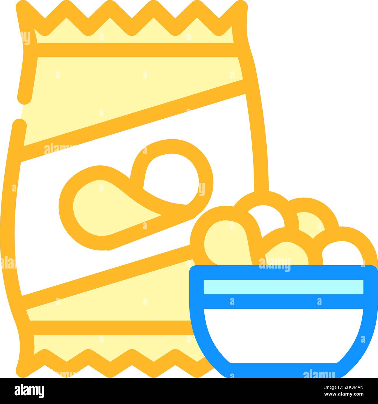 chips snack color icon vector illustration Stock Vector Image & Art - Alamy