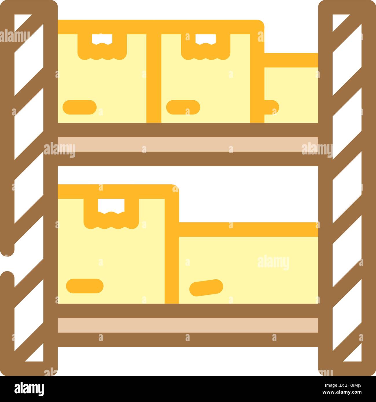 warehouse shelves wholesale color icon vector illustration Stock Vector ...