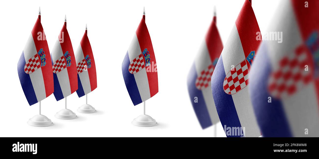 Set of Croatia national flags on a white background Stock Photo - Alamy
